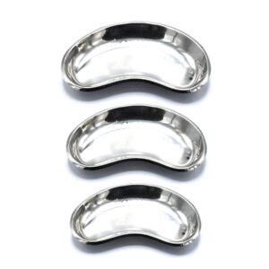 aaprotools 3 pcs new german grade stainless steel kidney tray dishes emesis basin holloware small medium large