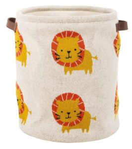 safavieh baby collection lenny lion beige and orange cotton storage basket with handles