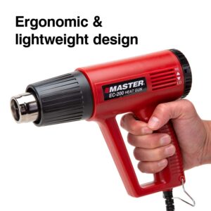 Master Appliance EC-200 Variable Temperature Heat Gun, Hot Air Gun, 120V, 10 Amps, 1200W, for shrink wrap, wire connectors, shrink tubing, crafts, stripping paint