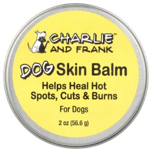 charlie & frank, dog skin balm, helps heal hot spots, cuts & burns, paraben free, 2 oz (56.6 g)