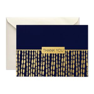 Hallmark Thank You Cards Assortment, Navy and Gold (50 Thank You Notes with Envelopes for Wedding, Bridal Shower, Baby Shower, Business, Graduation)