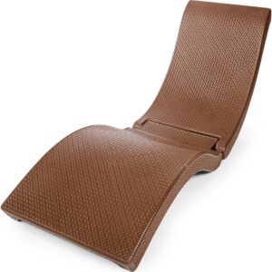 robelle premium poolside patio chaise lounge chair, chocolate