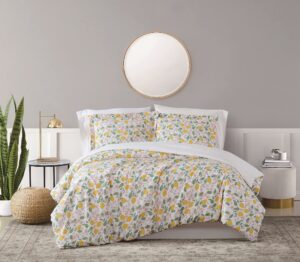 brooklyn loom lemon verbena 3-piece full/queen duvet cover set (dcs3577fq-1800)