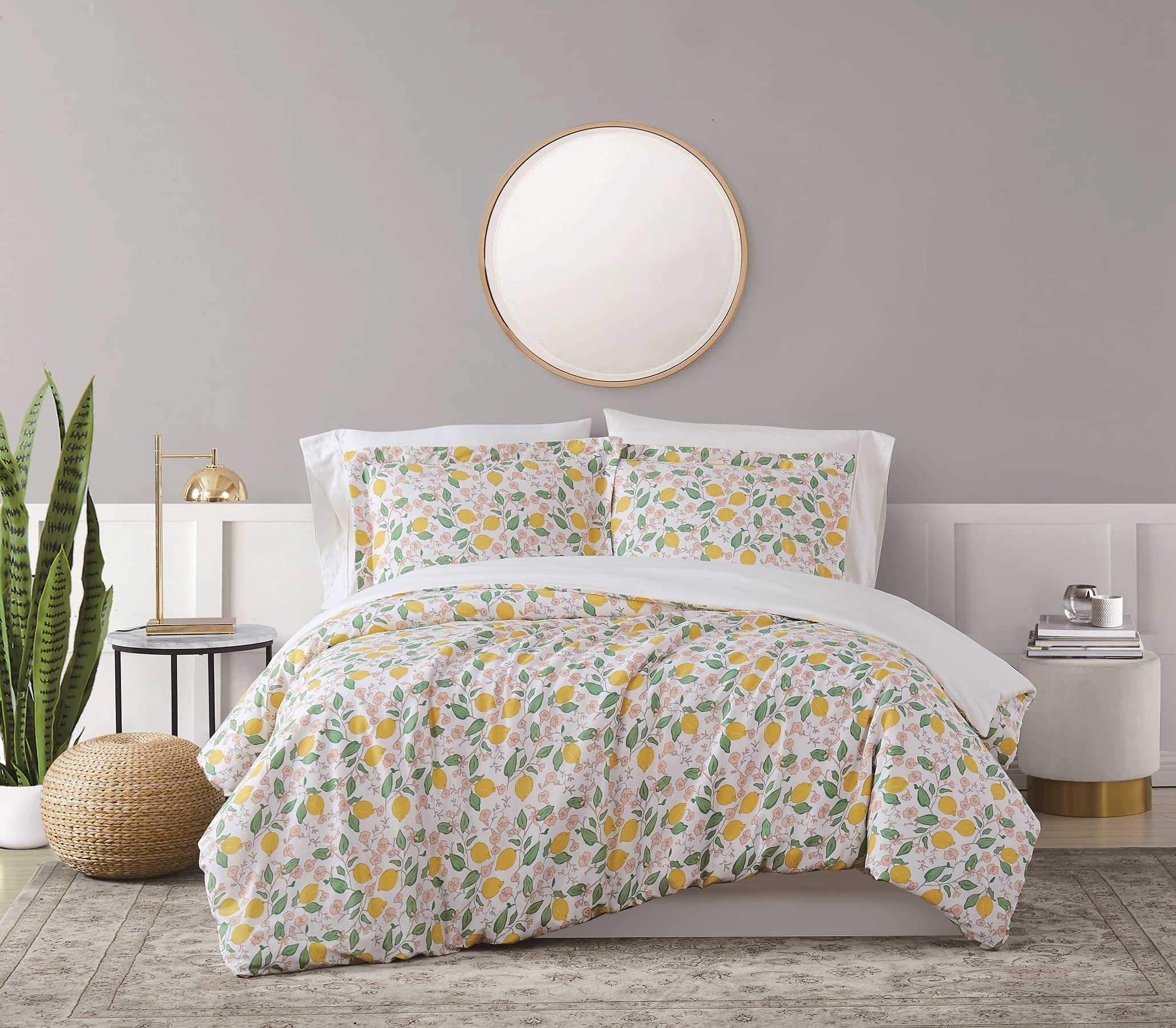 Brooklyn Loom Lemon Verbena 3-Piece Full/Queen Duvet Cover Set (DCS3577FQ-1800)