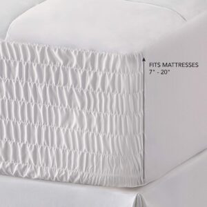 Five Queens Court Royal Fit Mattress Topper, White, 39X76 Twin