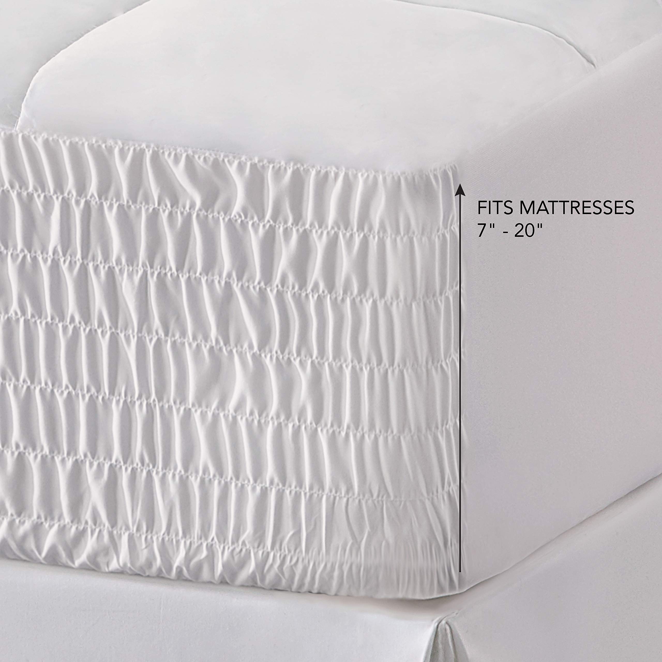 Five Queens Court Royal Fit Mattress Topper, White, 39X76 Twin