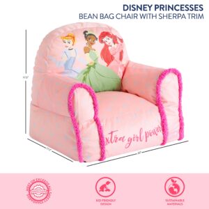 Disney Princess Bean Bag Sofa Chair - Large Size for Kids - Comfortable and Lightweight Plush Furniture - Perfect for Playrooms or Bedrooms