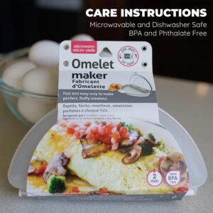 Culinary Elements Microwavable Nonstick Omelet Maker: Quick & Easy Breakfast, Dishwasher Safe, Holds Up to 3 Eggs