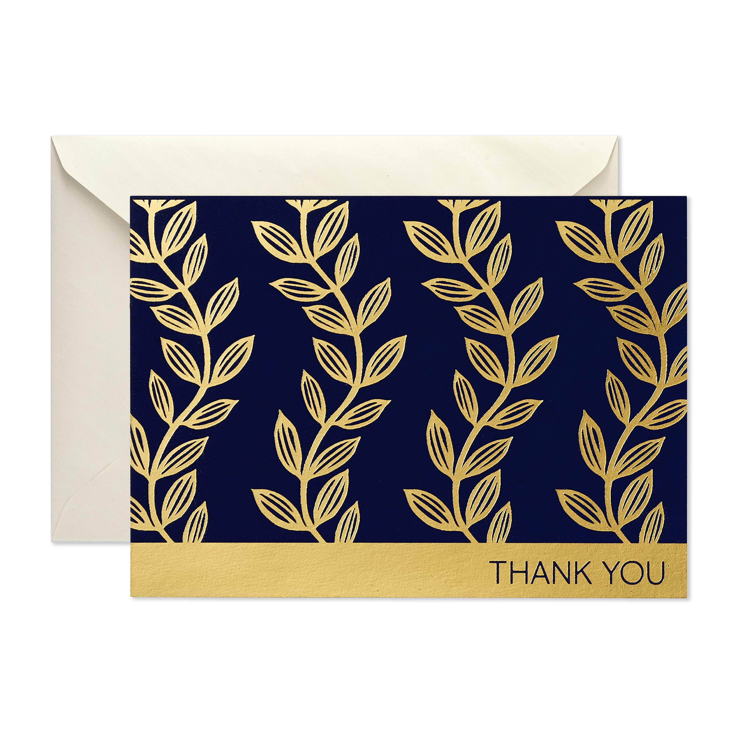 Hallmark Thank You Cards Assortment, Navy and Gold (50 Thank You Notes with Envelopes for Wedding, Bridal Shower, Baby Shower, Business, Graduation)