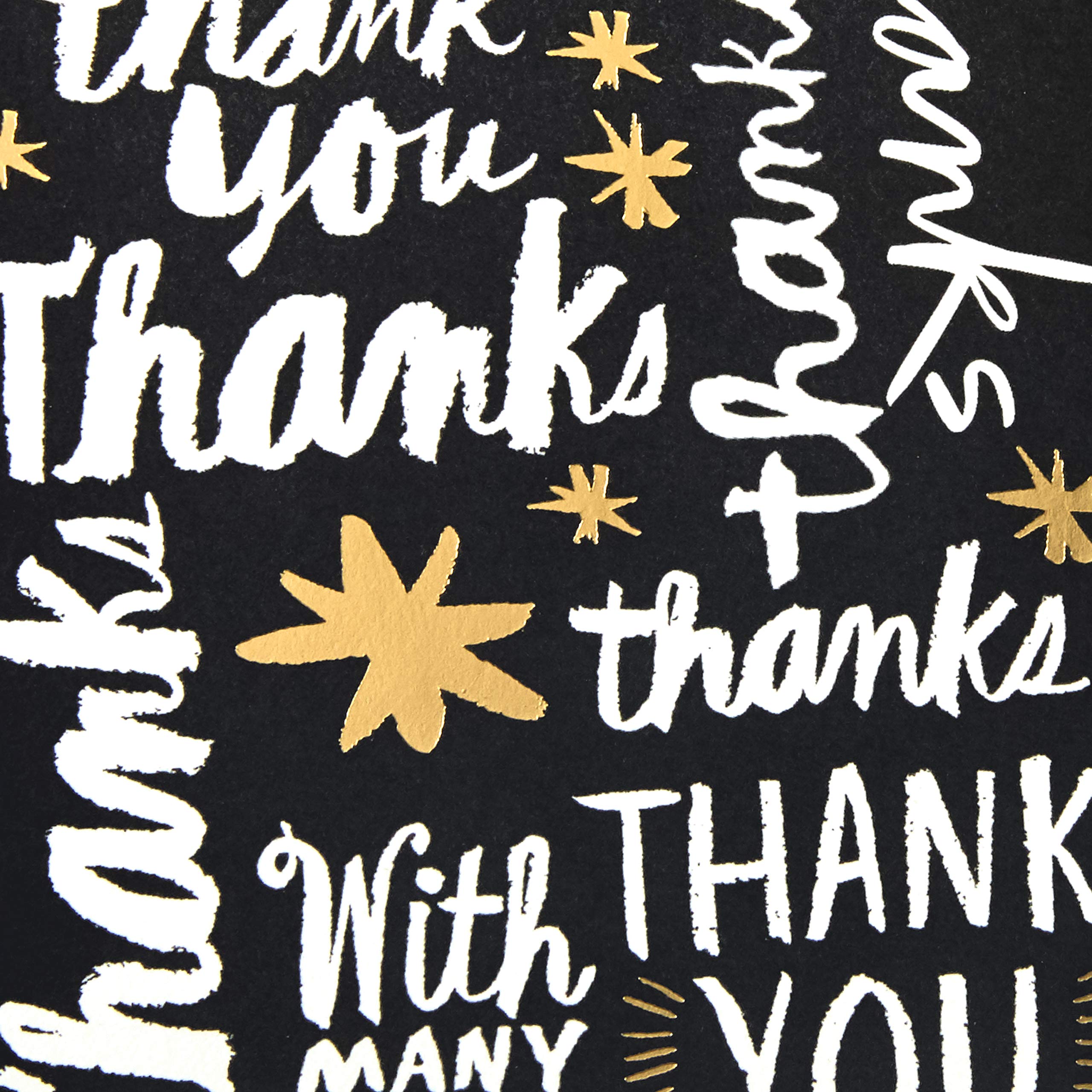 Hallmark Thank You Cards Assortment, Artistic Black and White (24 Cards with Envelopes for Baby Showers, Wedding, Bridal Showers, All Occasion)