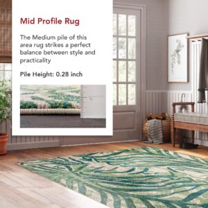 nuLOOM Cali Floral 2x6 Runner Rug for Living Room Bedroom Dining Room Entryway Hallway Kitchen, Green/Ivory