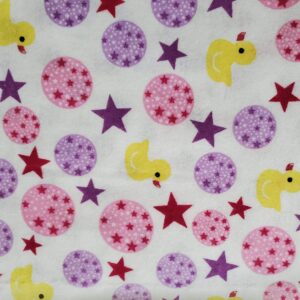 zen creative designs flannel fabric 45" wide fabric by the yard soft 100% cotton flannel ducks & butterflies print perfect for arts & craft, sewing, projects, personal use & more (ducks white)