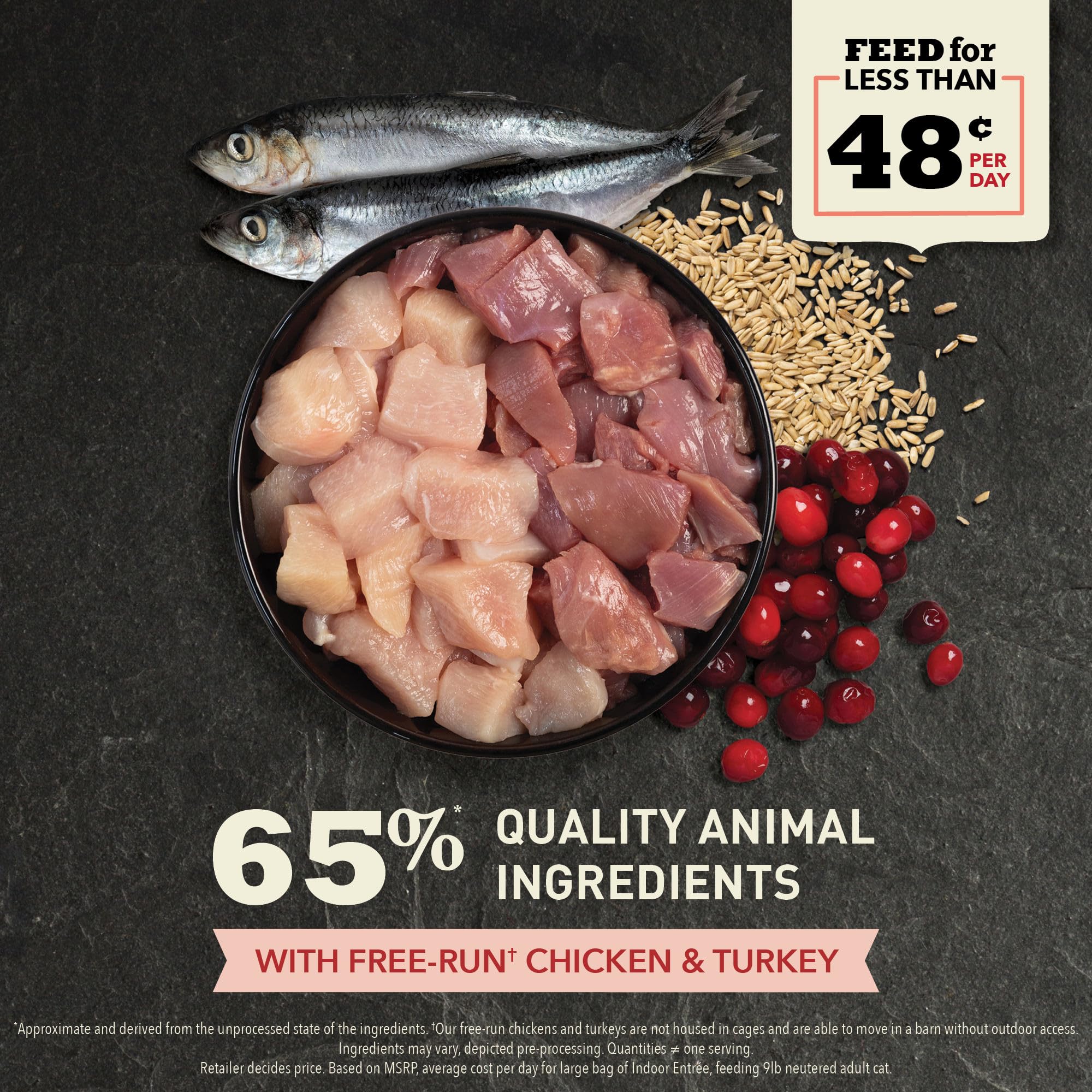 ACANA Indoor Entree Dry Cat Food, Free Run Chicken and Turkey Recipe, 10 lb