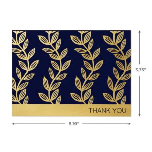 Hallmark Thank You Cards Assortment, Navy and Gold (50 Thank You Notes with Envelopes for Wedding, Bridal Shower, Baby Shower, Business, Graduation)