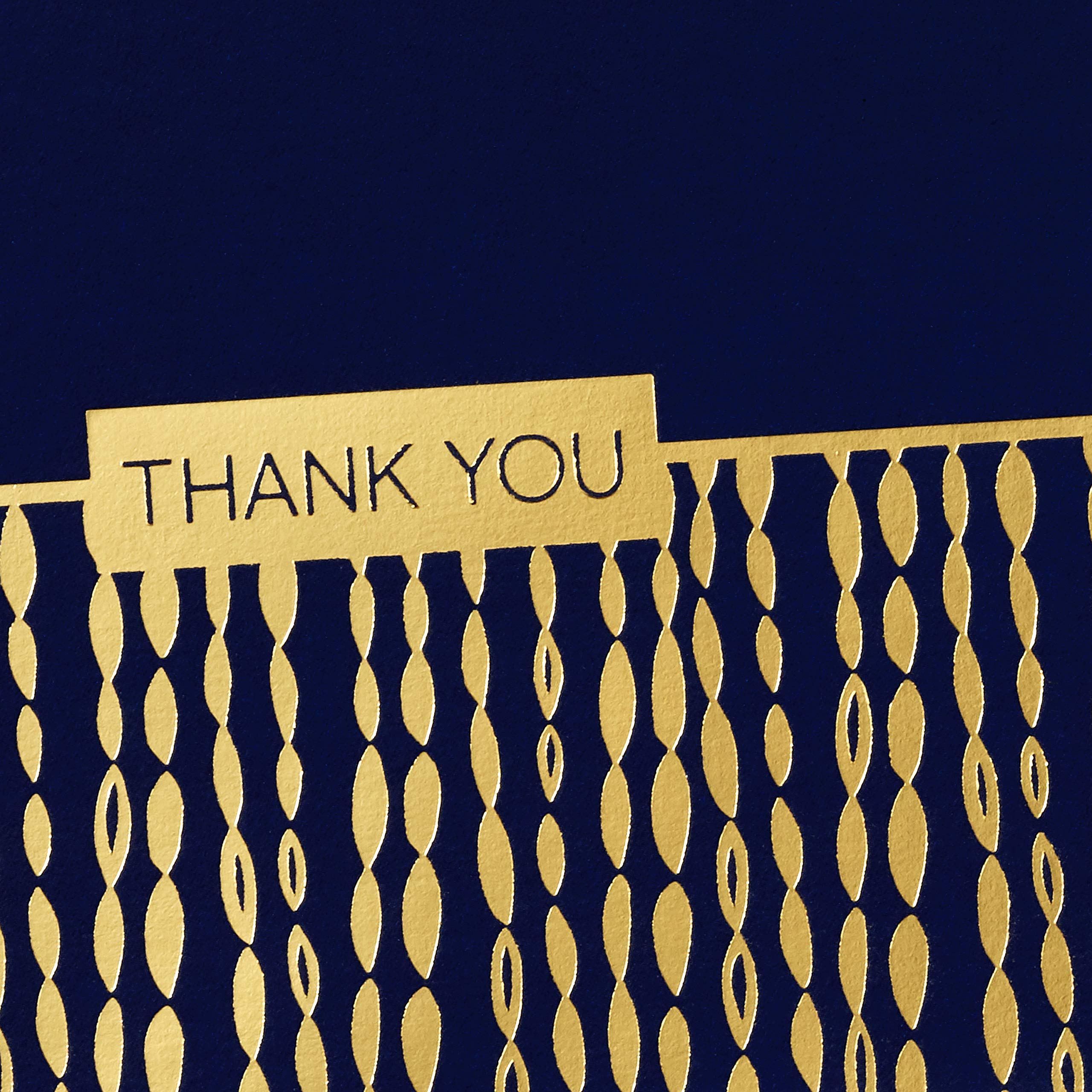 Hallmark Thank You Cards Assortment, Navy and Gold (50 Thank You Notes with Envelopes for Wedding, Bridal Shower, Baby Shower, Business, Graduation)