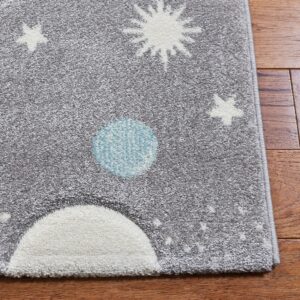 SAFAVIEH Carousel Kids Collection Area Rug - 5'3" x 7'6", Grey & Lavender, Non-Shedding & Easy Care, Ideal for High Traffic Areas for Boys & Girls in Playroom, Nursery, Bedroom (CRK103F)