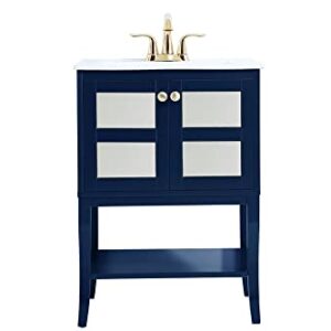 Elegant Kitchen and Bath 24 inch Bathroom Vanity Cabinet - Blue