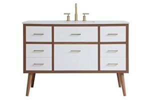 elegant kitchen and bath 48 inch bathroom vanity cabinet - white