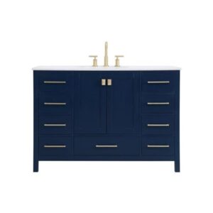 Elegant Kitchen and Bath 48 inch Single Bathroom Vanity Cabinet - Blue