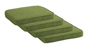 comfort classics, inc. outdoor texture green seat pad (set of 4) 21" l x 18" w x 2.5" h in spun polyester