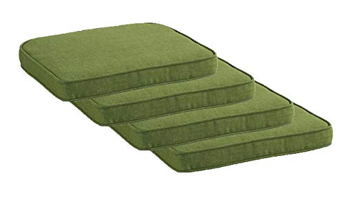 Comfort Classics, Inc. Outdoor Texture Green SEAT PAD (Set of 4) 21" L x 18" W x 2.5" H in Spun Polyester