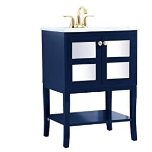 Elegant Kitchen and Bath 24 inch Bathroom Vanity Cabinet - Blue