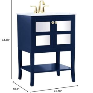 Elegant Kitchen and Bath 24 inch Bathroom Vanity Cabinet - Blue