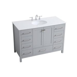 Elegant Kitchen and Bath 48 inch Single Bathroom Vanity Cabinet - Gray