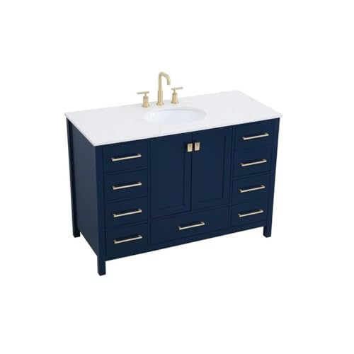 Elegant Kitchen and Bath 48 inch Single Bathroom Vanity Cabinet - Blue