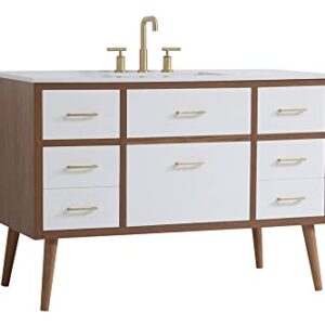 Elegant Kitchen and Bath 48 inch Bathroom Vanity Cabinet - White