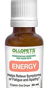 OLLOPETS Energy, Organic Homeopathic Remedy for All Pets, 1 Fl Ounce