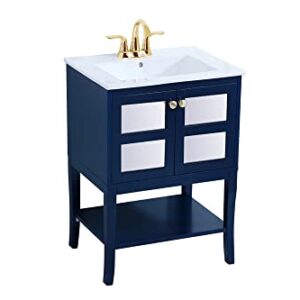 Elegant Kitchen and Bath 24 inch Bathroom Vanity Cabinet - Blue