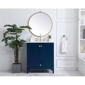 Elegant Kitchen and Bath 30 inch Single Bathroom Vanity Cabinet - Blue