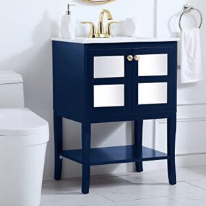 Elegant Kitchen and Bath 24 inch Bathroom Vanity Cabinet - Blue