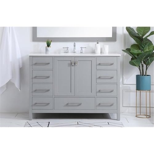 Elegant Kitchen and Bath 48 inch Single Bathroom Vanity Cabinet - Gray