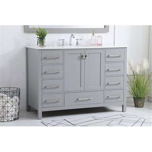 Elegant Kitchen and Bath 48 inch Single Bathroom Vanity Cabinet - Gray