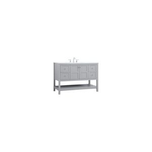 elegant kitchen and bath 48 inch single bathroom vanity cabinet - gray