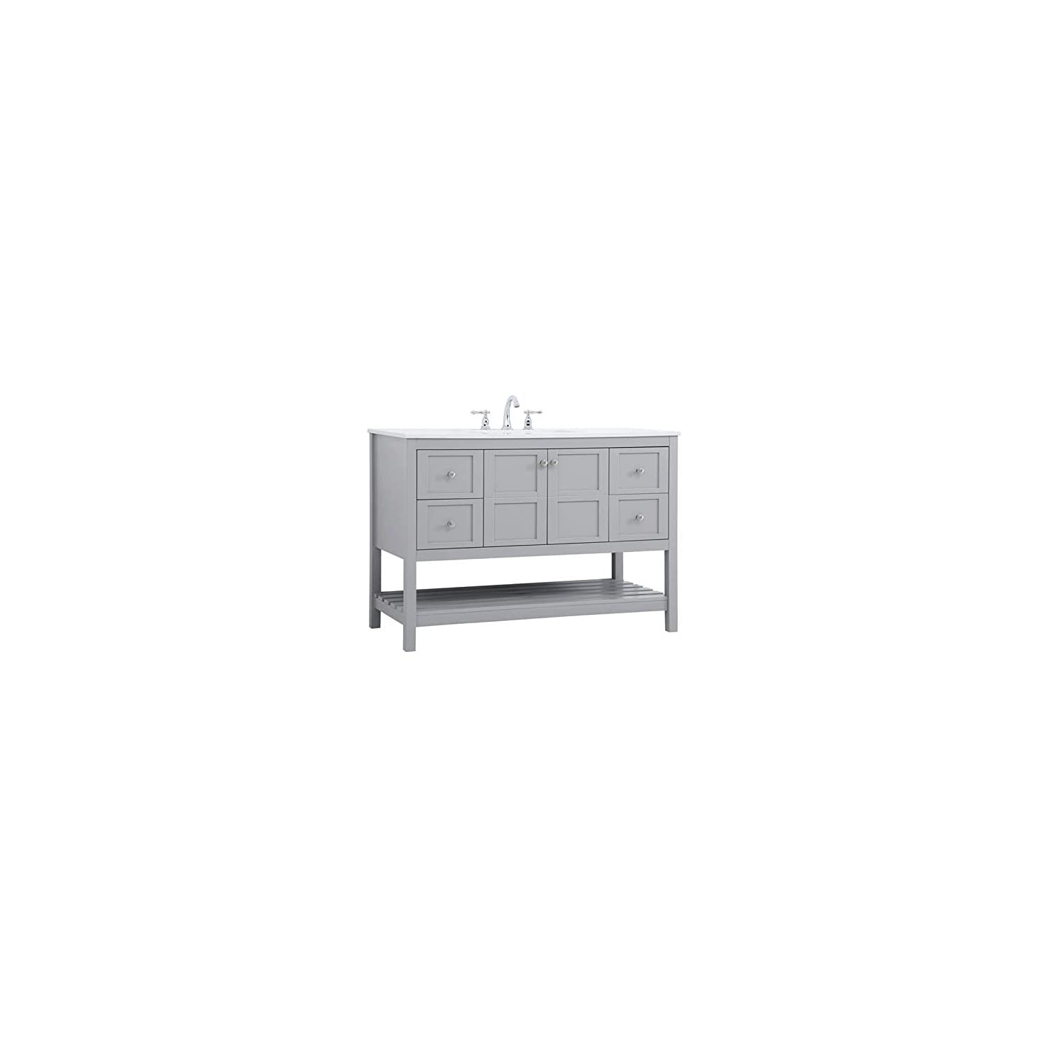 Elegant Kitchen and Bath 48 inch Single Bathroom Vanity Cabinet - Gray