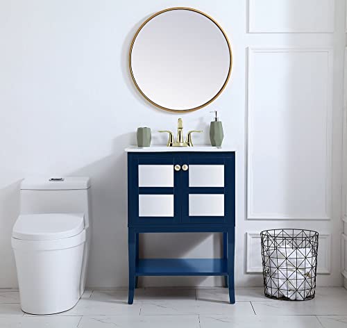 Elegant Kitchen and Bath 24 inch Bathroom Vanity Cabinet - Blue