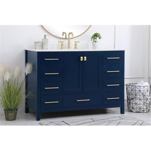 Elegant Kitchen and Bath 48 inch Single Bathroom Vanity Cabinet - Blue