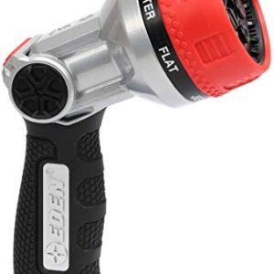 Eden 94805 Metal Thumb Control Heavy Duty Multi-Purpose 7-in-1 Spray Garden Nozzle | Hose Sprayer, 7-Pattern, W/Quick Connect Starter Set