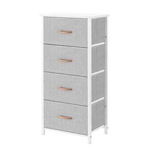 azl1 life concept 4 drawer fabric dresser storage tower, 17.7 inches, light grey-1