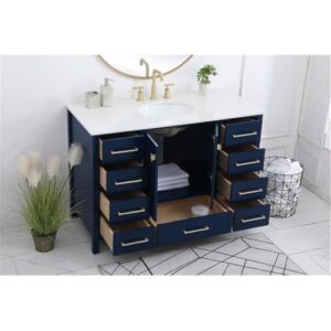 Elegant Kitchen and Bath 48 inch Single Bathroom Vanity Cabinet - Blue