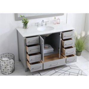 Elegant Kitchen and Bath 48 inch Single Bathroom Vanity Cabinet - Gray