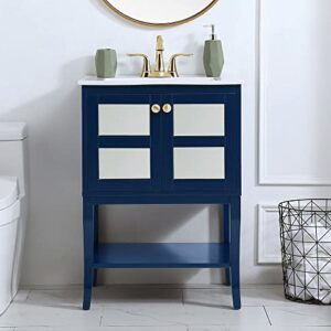 Elegant Kitchen and Bath 24 inch Bathroom Vanity Cabinet - Blue