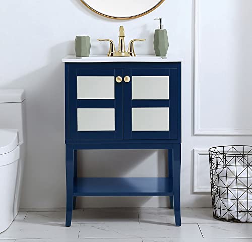 Elegant Kitchen and Bath 24 inch Bathroom Vanity Cabinet - Blue