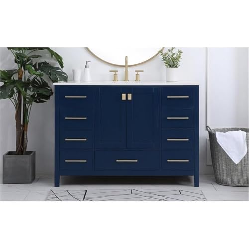 Elegant Kitchen and Bath 48 inch Single Bathroom Vanity Cabinet - Blue