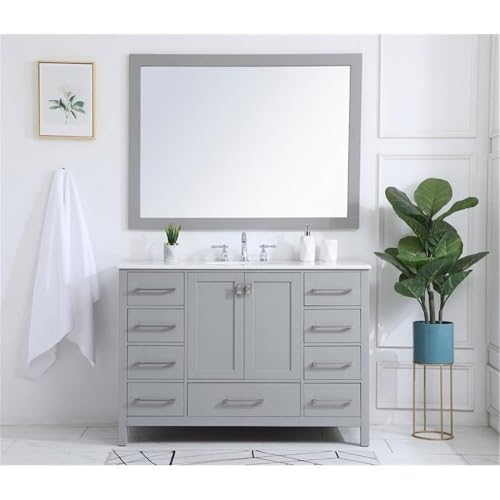 Elegant Kitchen and Bath 48 inch Single Bathroom Vanity Cabinet - Gray