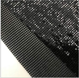 sparkly metal mesh fabric chainmail jewelry making metal mesh fabric diy make a bra cape and pants (black)