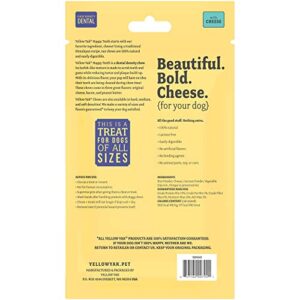 Yellow Yak Happy Teeth Dental Cheese Chew | USA Made | Lactose - Soy - Grain - Gluten Free | for All Dogs | 2 Dental Chews | Real Cheese Flavor